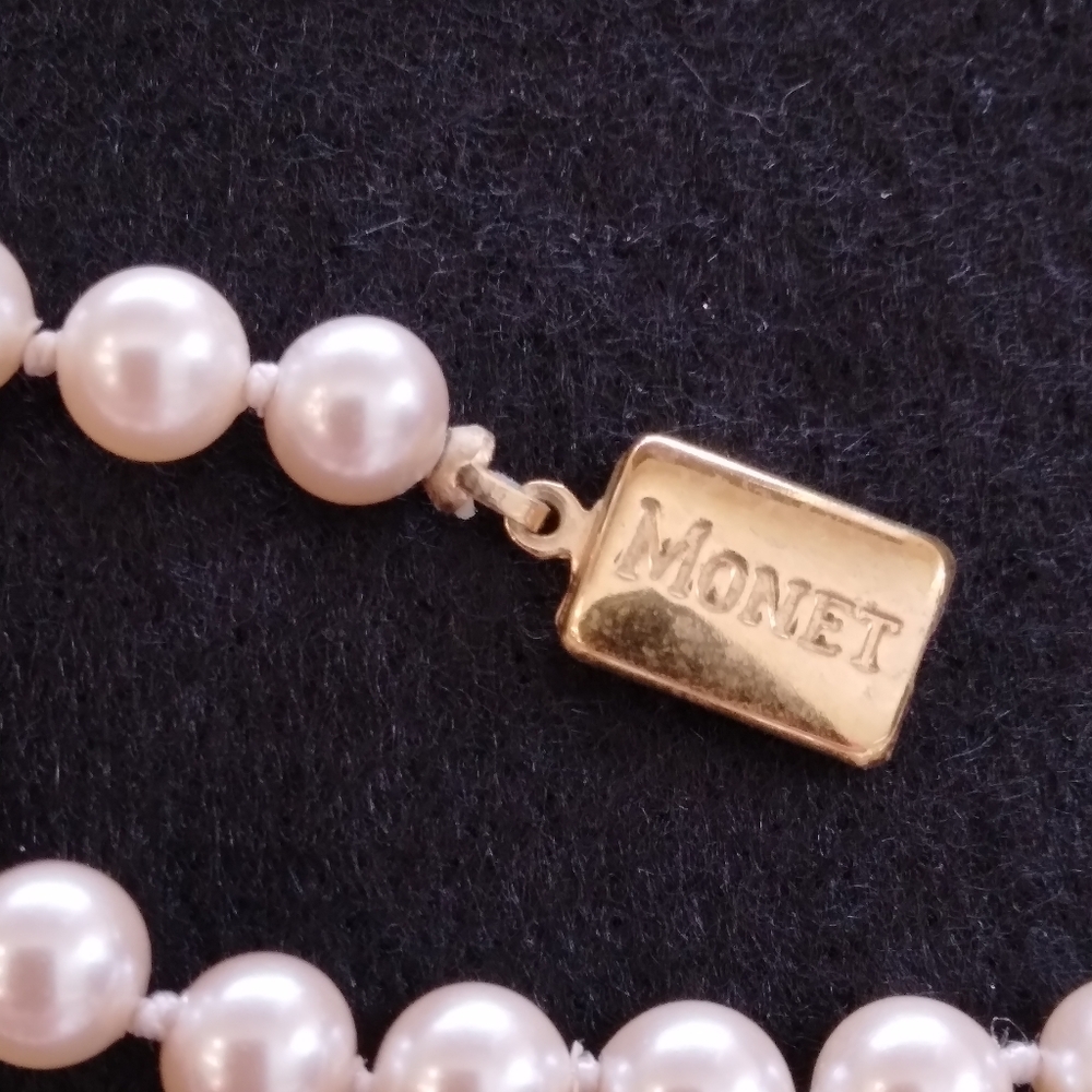 Vintage Monet Faux Pearls 30" - Gem